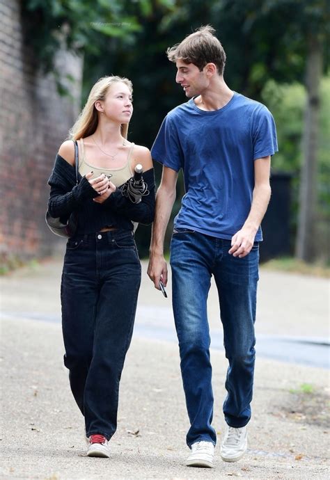 Lila Grace Moss Is Pictured Out With A Mystery Handsome Male Friend As She Enjoys Some Lunch And