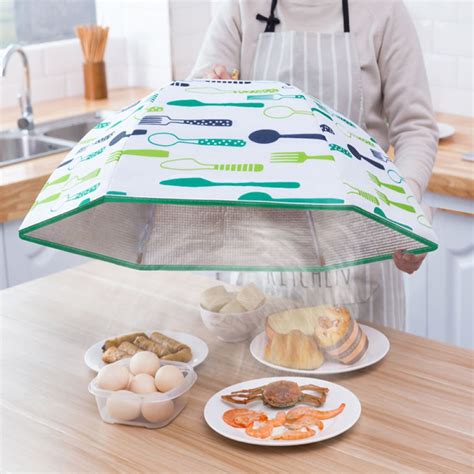 원터치 접이식 푸드커버 음식덮개 그린 온채널