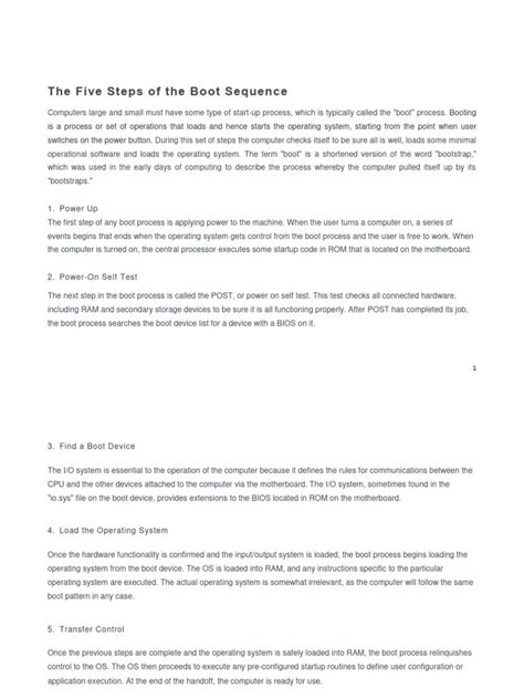 computer bootup process pdf booting operating system