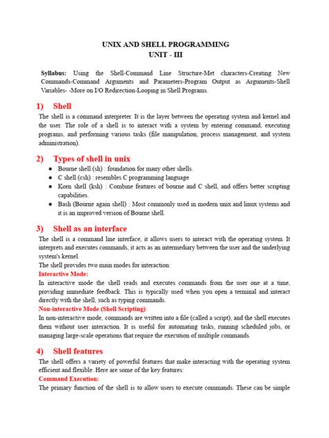 Unit 3 Part 1 Pdf Command Line Interface Computer Programming