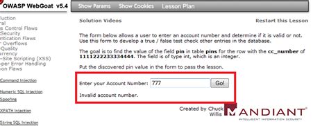 haunt it [en] blind sql injection webgoat lesson