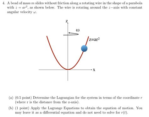 solved 4 a bead of mass m slides without friction along a