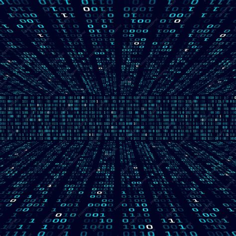 Premium Vector Encryption Information Binary Code On Blue Background
