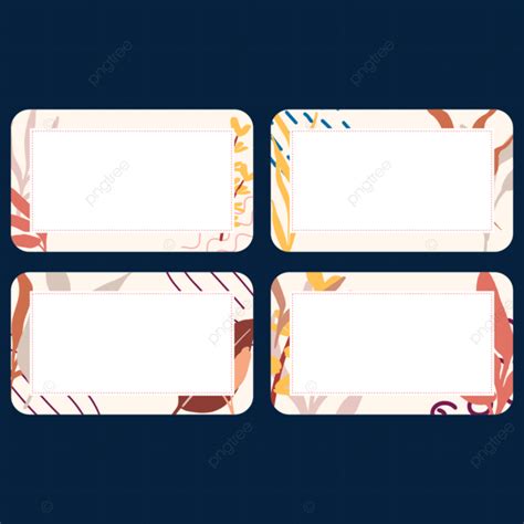 Set Of Label School Aesthetic Plant Leaf Vector Free Download Label