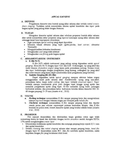 apical gauging pdf