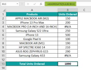 AGGREGATE Excel Function Formula Examples How To Use