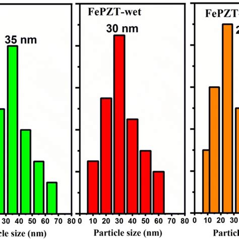 A Particle Size Histogram Of Samples Specified From The Fesem Images