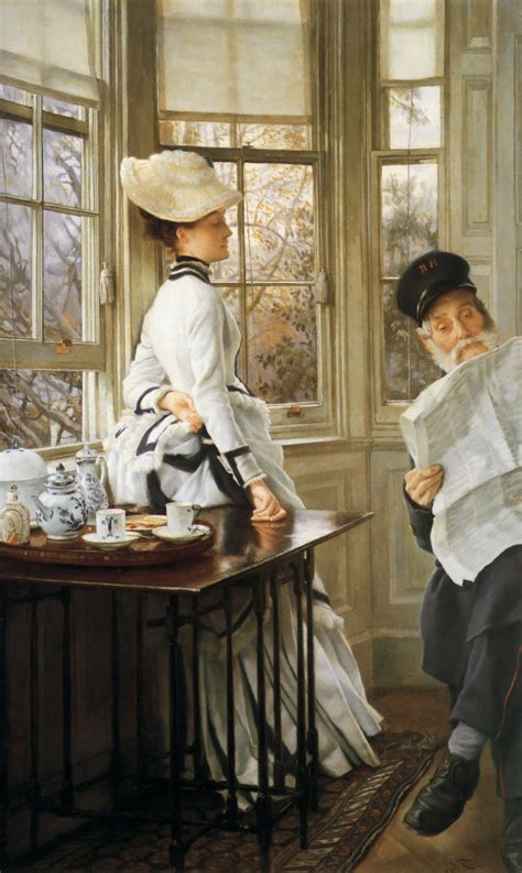 Reading The News 1874 By James Tissot Artchive