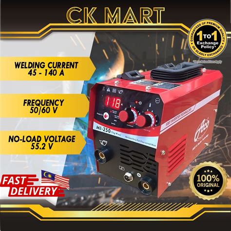 Aco Mi 250mig 2200 Mig Machine Inverter 1kg Gaslessmmamig Welding