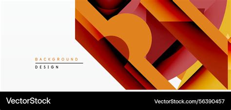 Abstract Geometric Composition Overlapping Shapes Vector Image