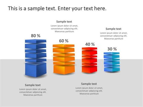 D Strategy Stacked Boxes PowerPoint Template