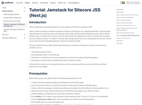 Sitecore Jss Nextjs Starterkit By Uniformdev A Nextjs Template