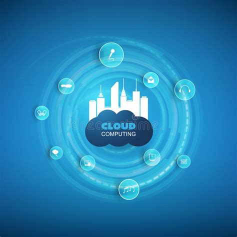 Cloud Computing And Smart City Design Concept Digital Network