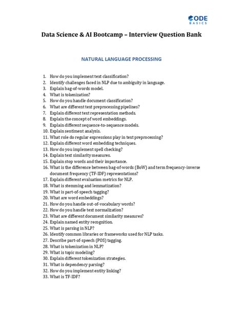 Nlp Ds Questions Pdf
