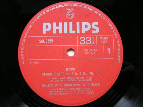 Brahms The String Sextets Members Of The Berlin Philharmonic Octet 2l