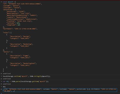Javascript Typescript JSON Parse LocalStorage GetItem Myself Returns Object Object