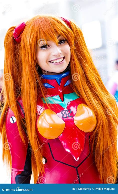 Cosplayer Dressed As Neon Genesis Evangelion Character Editorial Image Image Of Event