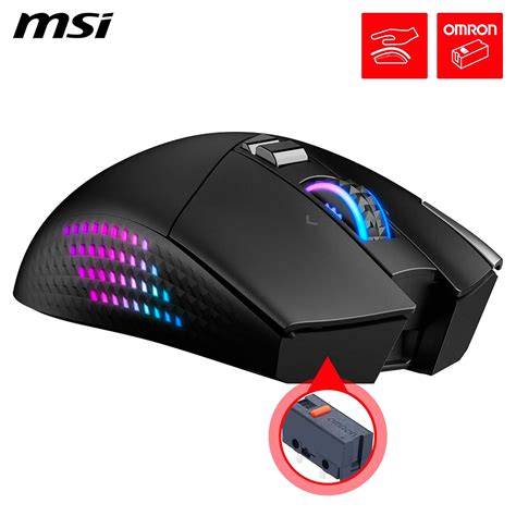 Mouse Gamer MSI VERSA PRO WIRELESS / Sensor Óptico / 26000 DPI / 70 Millones de Clics / 97g ...