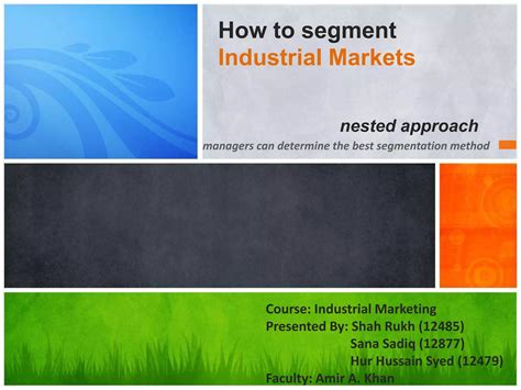 Nested Approach To The Segmentation Of B2b Markets Pptx