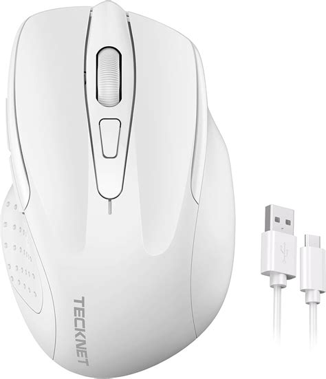 Tecknet Rechargeable Wireless Mouse 24g Silent Mouse Quiet Click 6