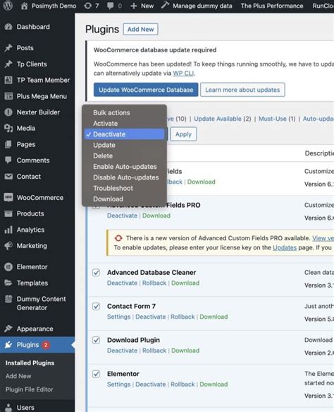 how to fix wordpress update and publish failed errors