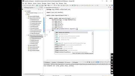 5 Write A Java Program To Append The Specified Element To The End Of A Hash Set Youtube