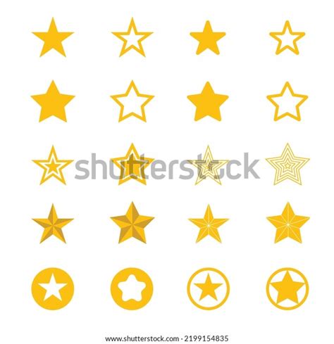Stars Icon Illustration Vector Set Stock Vector Royalty Free