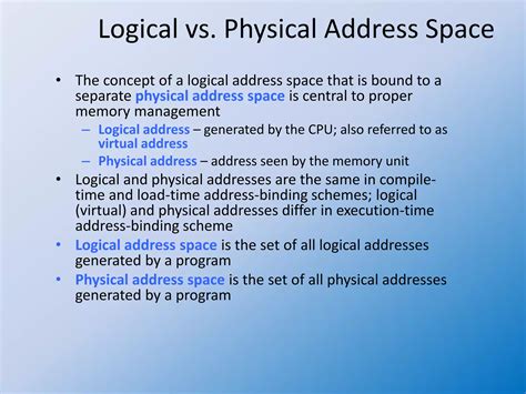 Operating System 32 Logical Versus Physical Address Pptx Operating Systems Computer