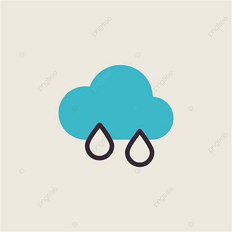 Raincloud With Raindrops Vector Icon Weather Sign Wet Symbol Sign
