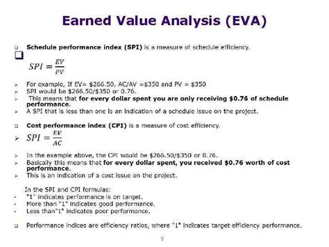 Project Management Earned Value Analysis Project Control And