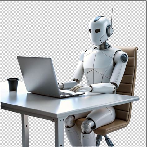 Premium Psd Robot Worked In Office