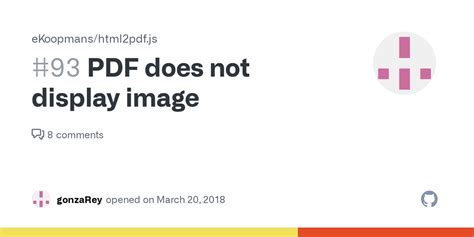PDF Does Not Display Image Issue EKoopmans Html Pdf Js GitHub