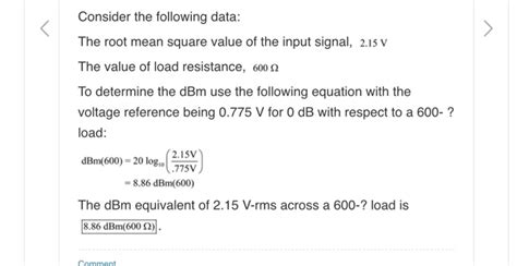 solved convert to its dbm equivalent