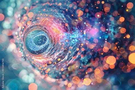 3d Rendering Of Human Cell Or Embryonic Stem Cell Microscope Background