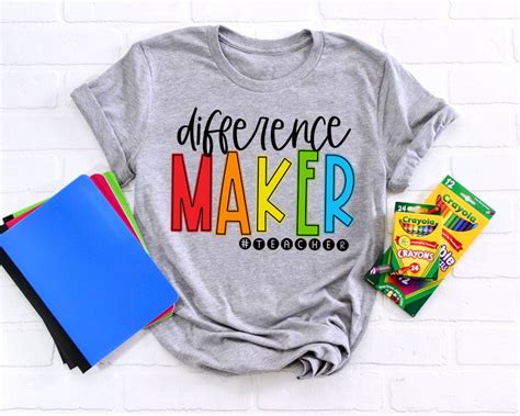 Difference Maker Teacher Shirts Teach Love Inspire Shirt Back To