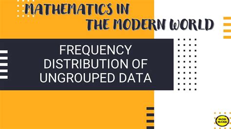 Frequency Distribution Of Ungrouped Data Youtube