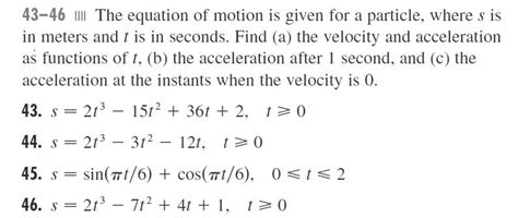 solved the equation of motion is given for a particle where