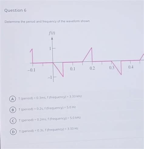 [solved] Waveform Determine The Period And Frequency O