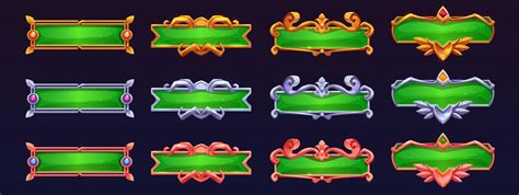 Game Buttons With Gold Silver And Bronze Frames 16263452 Vector Art At Vecteezy