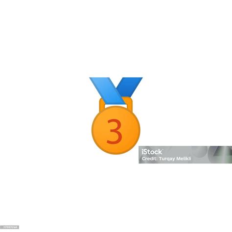 세 번째 장소 벡터 아이콘입니다 고립 된 스포츠 챔피언십 메달 수상 이모티콘 이모티콘 일러스트 1에 대한 스톡 벡터 아트 및 기타 이미지 Istock