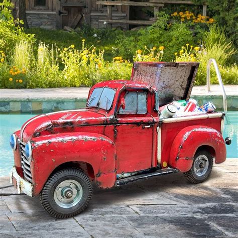Red Pickup Truck Cooler 35935 Iwa Wine Accessories