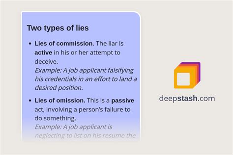 two types of lies deepstash