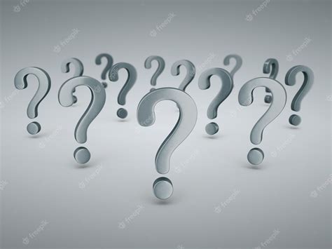 premium photo 3d render question marks depth of field