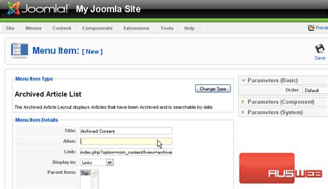 using the menu manager in joomla 1 5 web24