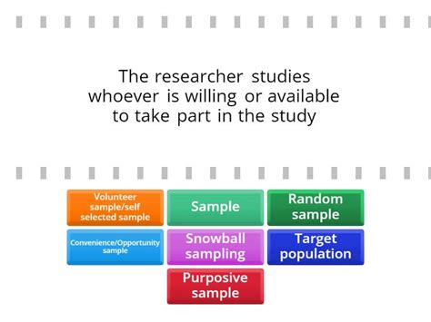 sampling and sampling methods find the match