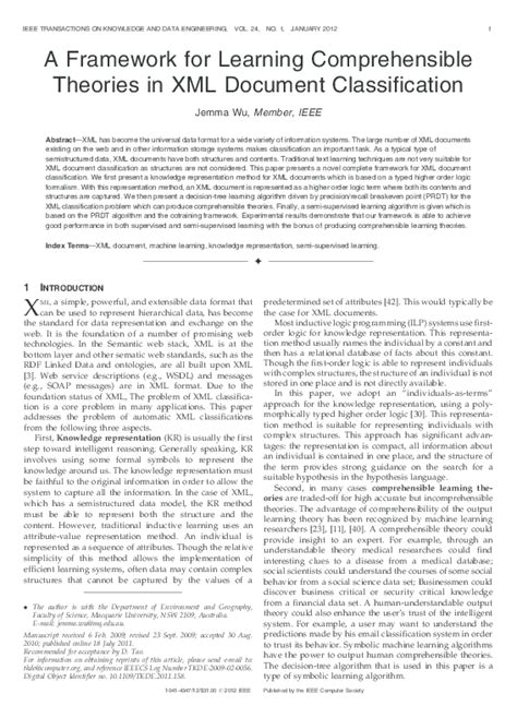 A Framework For Learning Comprehensible Theories In Xml Document