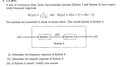 Solved A Pair Of Continuous Time Linear Time Invariant Chegg Com