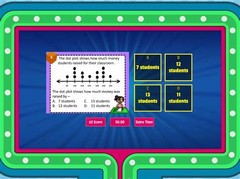 Dot Plots 1 Gameshow Quiz