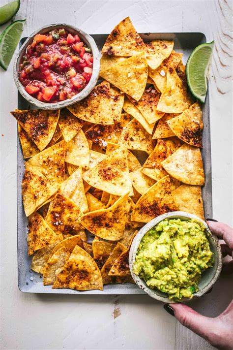 Homemade Baked Tortilla Chips Healthy Delicious Easy Baked