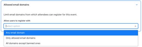 Decide Who Can Register For An Event Based On Their Email Address Decide Who Can Register For An Event Based On Their Email Address